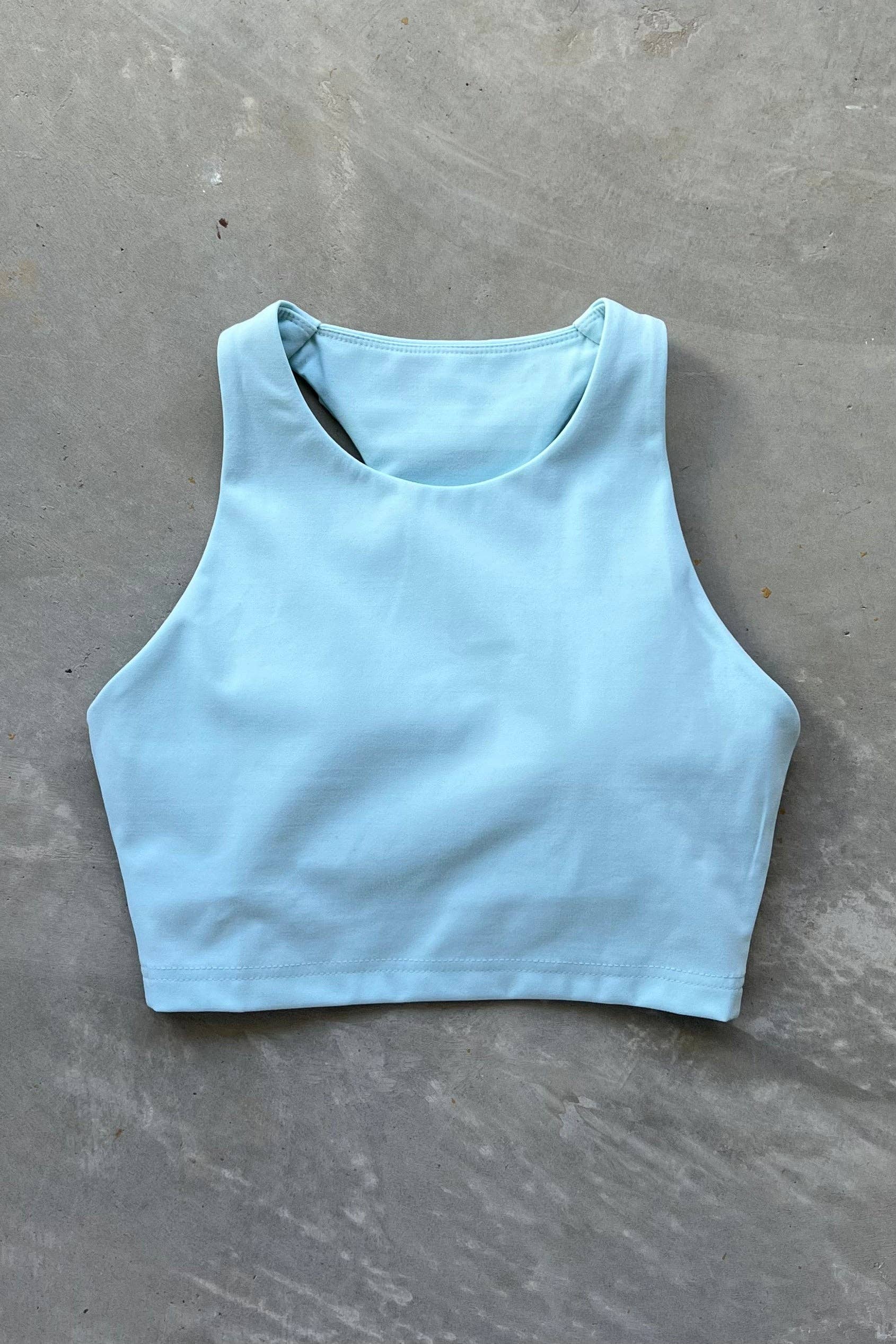 Relay Active Kella Pocket Crop Top - Ice Blue - WOMEN – The Run House
