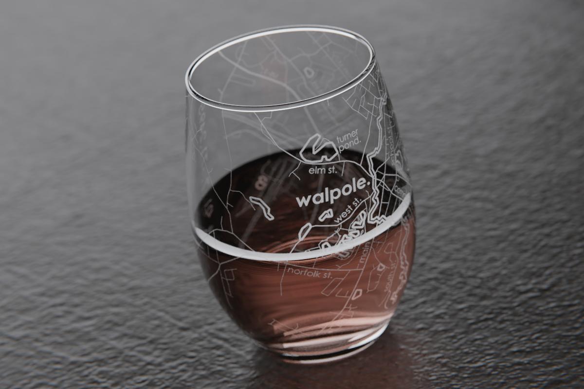 Well Told "Walpole Map" Stemless Wine Glass (50022) – The Run House